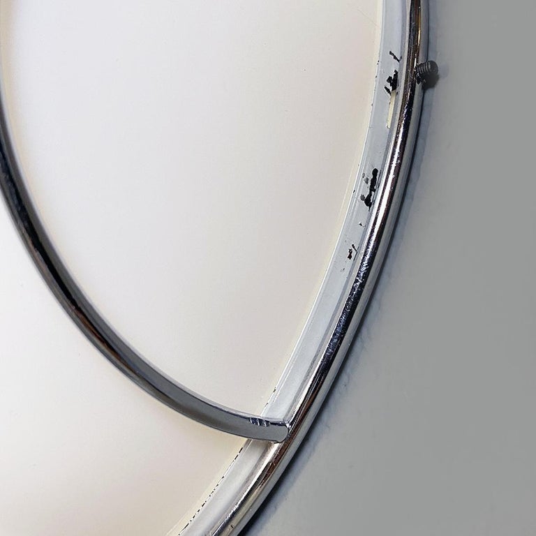 Italian Modern Metal Rod Structure and White Plastic Lampshade Wall ...