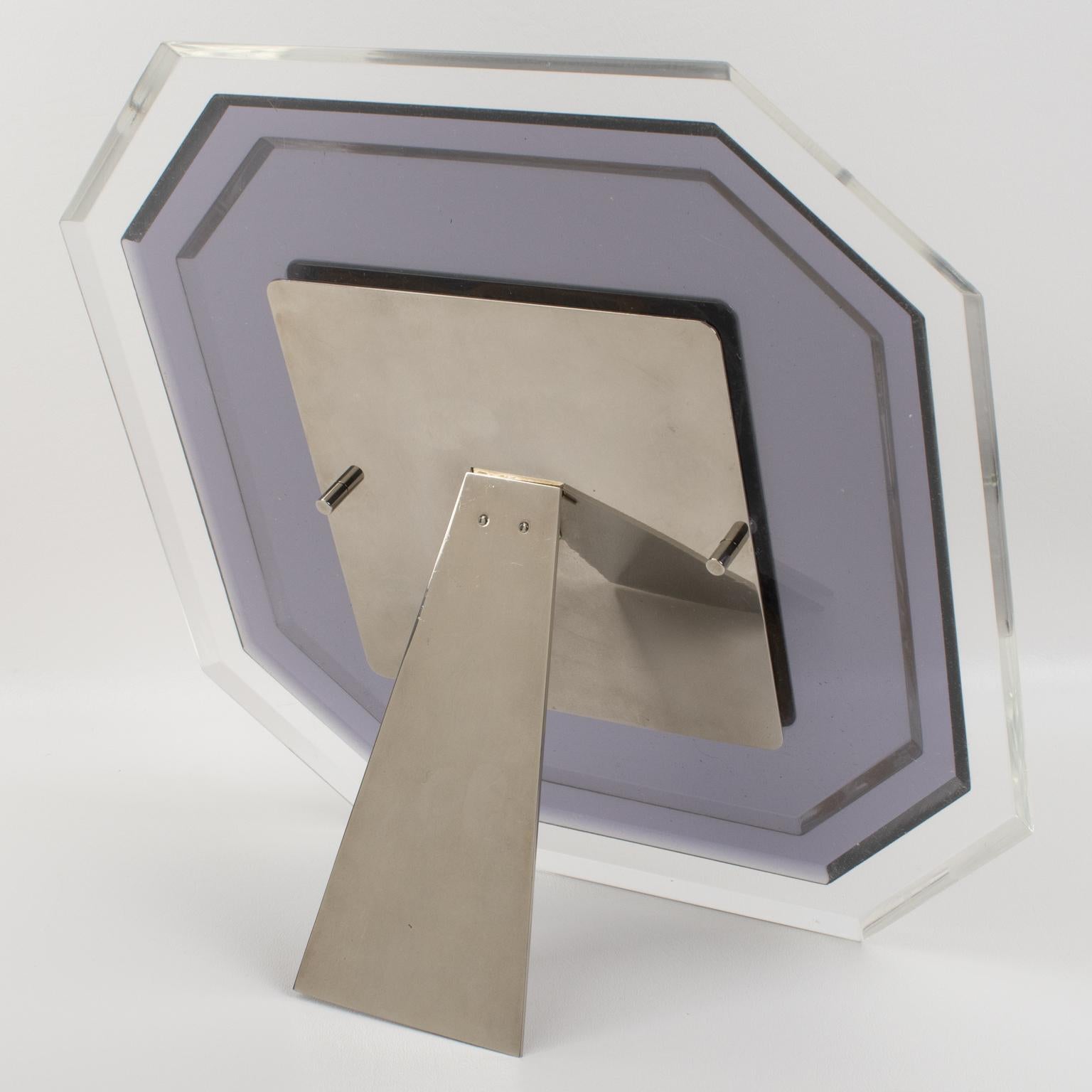 Modern Multi-Layers Lucite and Chrome Picture Frame, Italy 1980s For ...
