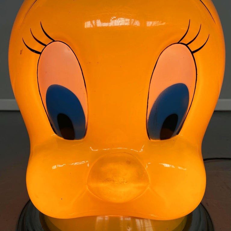 Italian Modern Plastic Floor Lamp of the Head of Tweety Bird, 1990s For ...