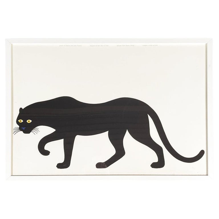 Italian Modern Press-Print Black Panther by Enzo Mari, 1984 For Sale at ...