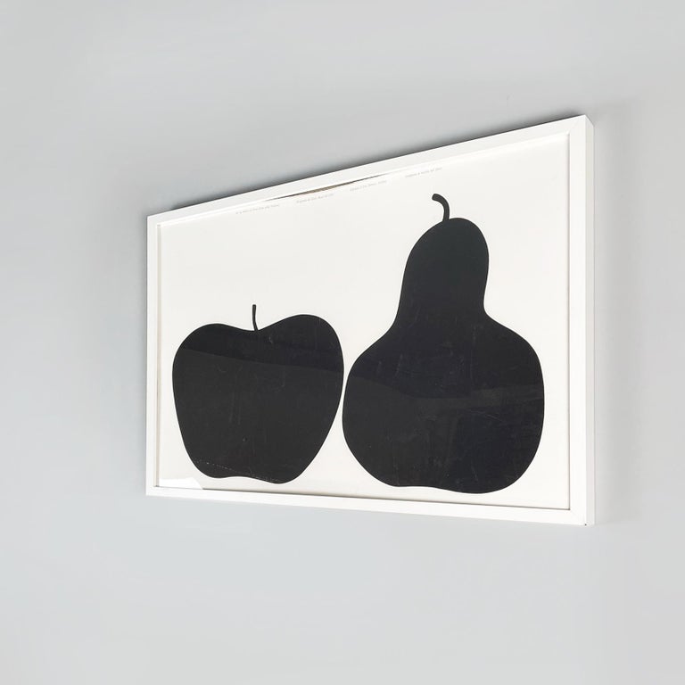 Italian modern Press-print la Mela e la Pera with fruit by Enzo Mari ...