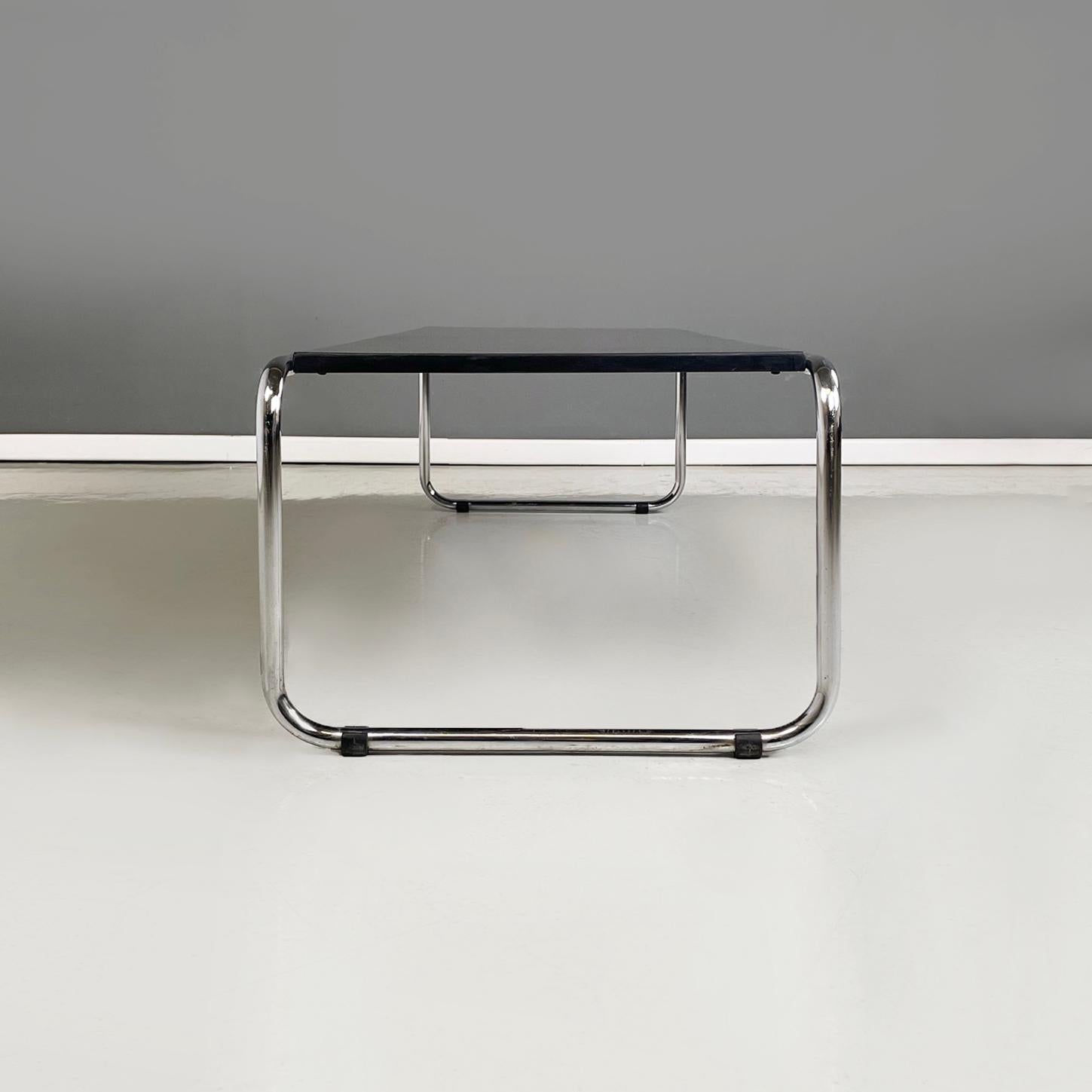 Italian modern Rectangular coffee table Laccio in black formica and ...