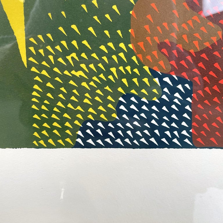 Italian Modern Rectangular Silk-Screen Printing of a House in Frame ...