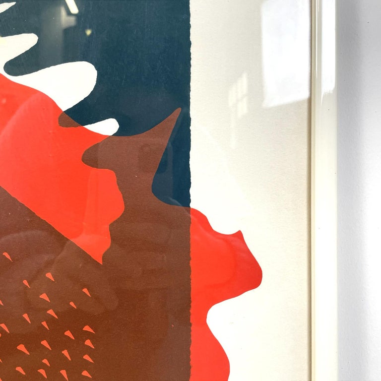 Italian Modern Rectangular Silk-Screen Printing of a House in Frame ...