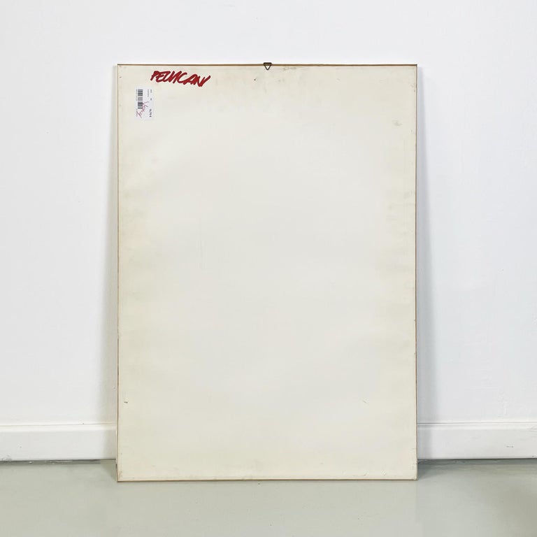 Italian Modern Rectangular Silk-Screen Printing of a House in Frame ...