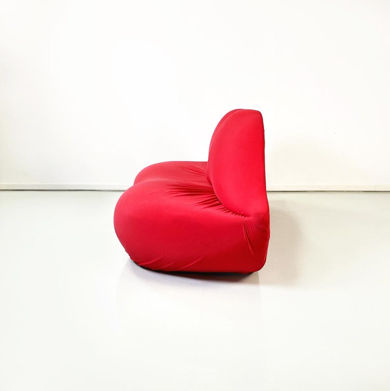 Italian Modern Red Fabric Sofa Bocca by Studio 65 for Gufram, 1970s For ...