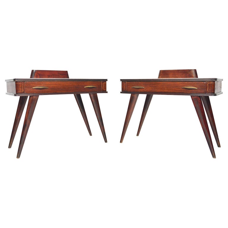 Italian Modern Rosewood Nightstands For Sale at 1stDibs