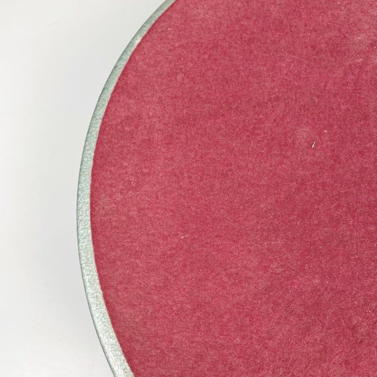 Italian Modern Rotating Display Stand in Metal and Red Fabric, 1970s ...