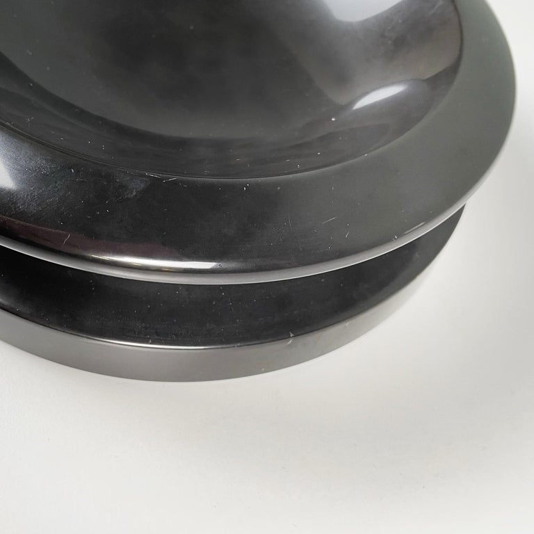 Italian Modern Round Pocket Emptier Ashtray Centerpiece in Black Marble ...