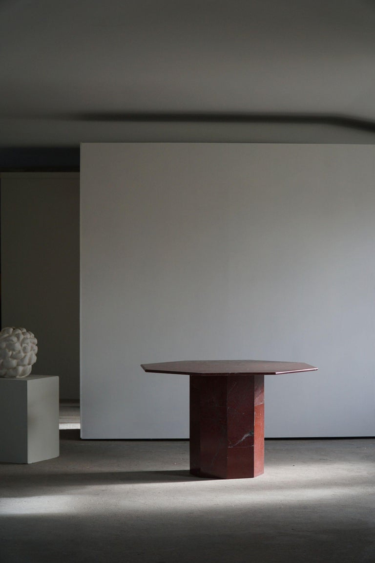 Italian Modern Sculptural Octagonal Shaped Dining Table in Marble, Made ...