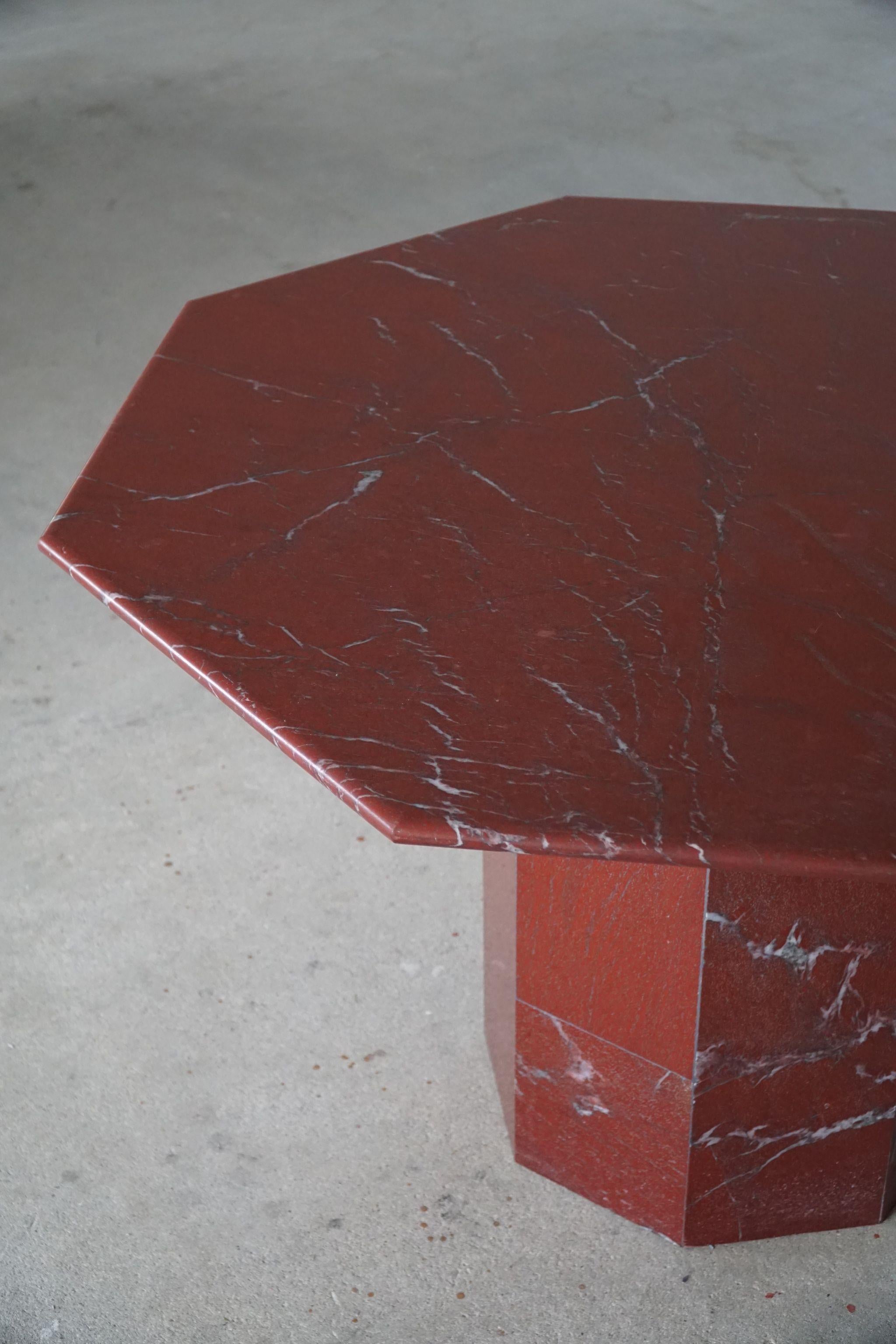 Italian Modern Sculptural Octagonal Shaped Dining Table in Marble, Made ...