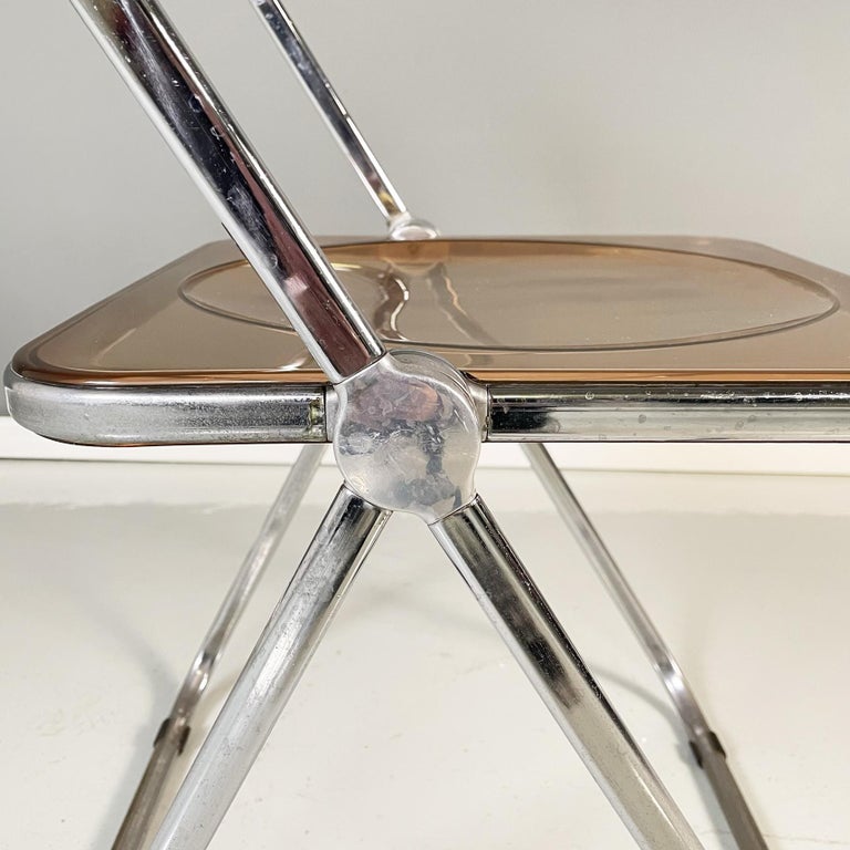 Italian Modern Smoked ABS Folding Chairs Plia by Piretti Anonima ...