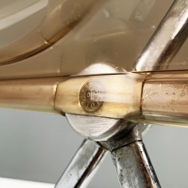 Italian Modern Smoked ABS Folding Chairs Plia by Piretti Anonima ...