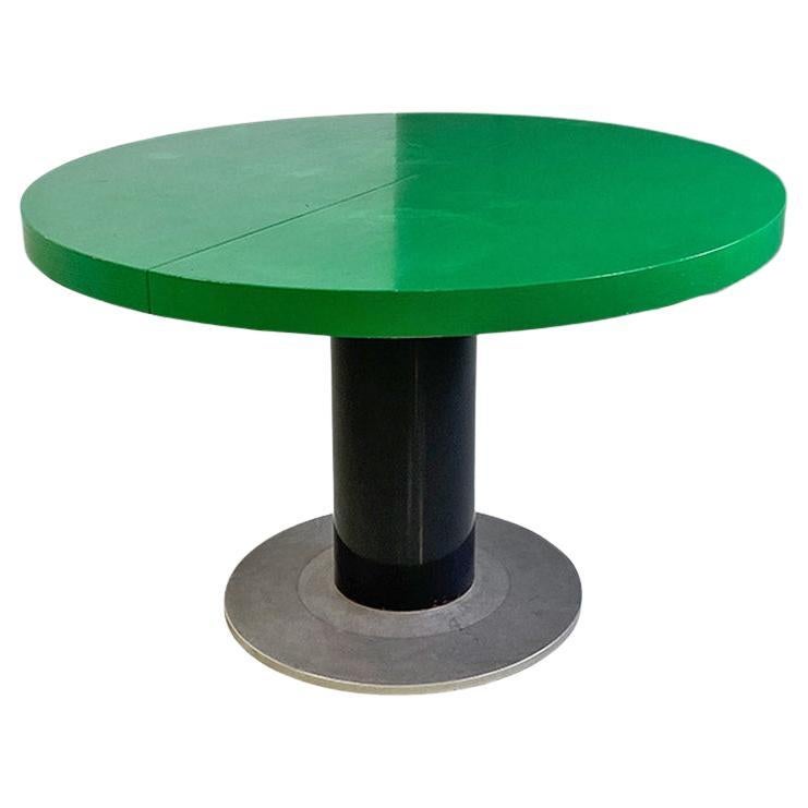 Italian Modern Solid Wood, Iron Cast and Metal Adjustable Green Round ...
