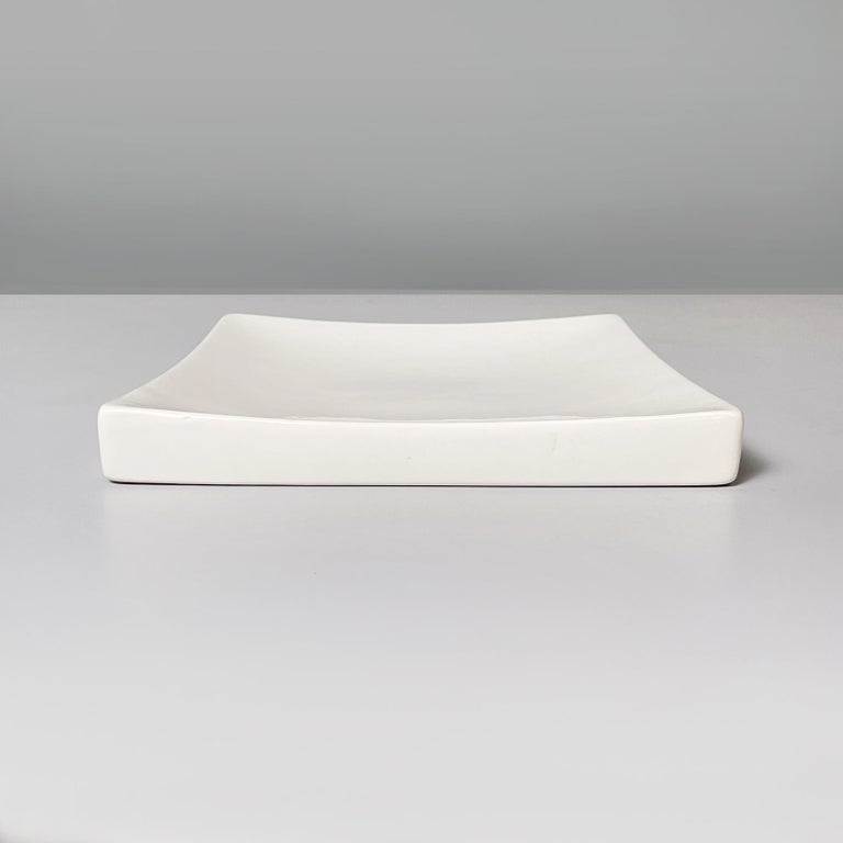 Italian modern Square centerpiece in white ceramic, 1960s For Sale at ...