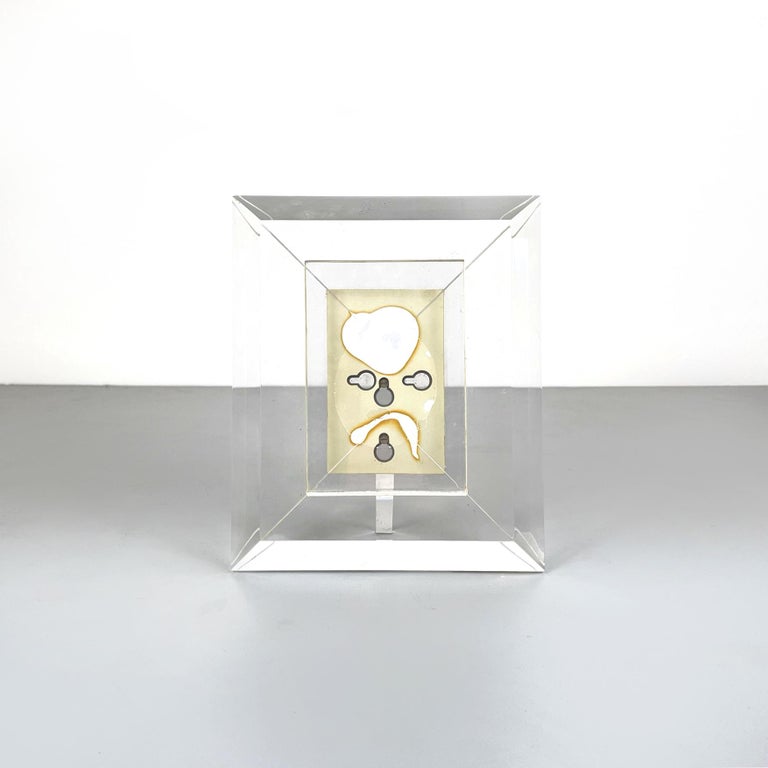 Italian Modern Table Photo Frame in Transparent Plexiglass, 1970s For ...