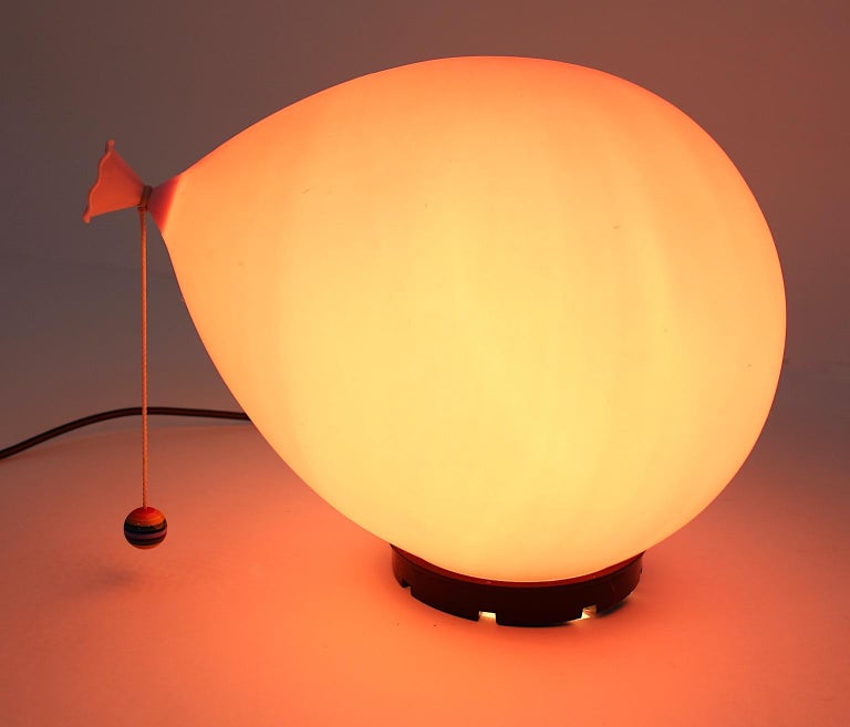 Italian Modern Vintage Pink Plastic Balloon Table Lamp Sconce Yves ...