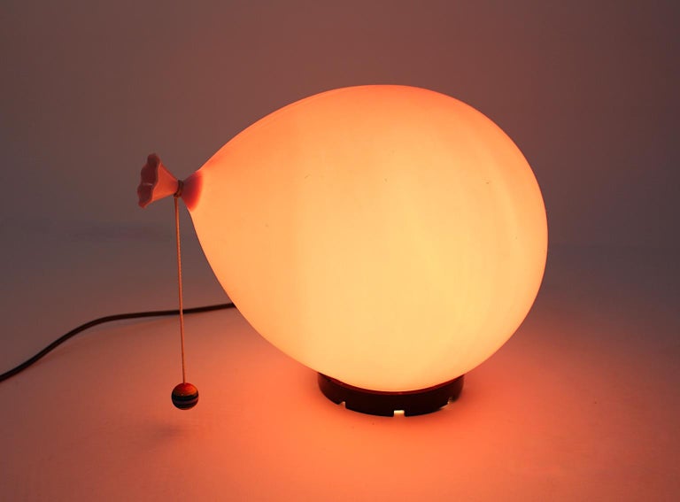 Italian Modern Vintage Pink Plastic Balloon Table Lamp Sconce Yves ...