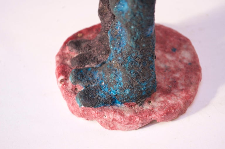 Italian Modern Volcano-Textured Ceramic Aztec Sculpture by Salvatore ...