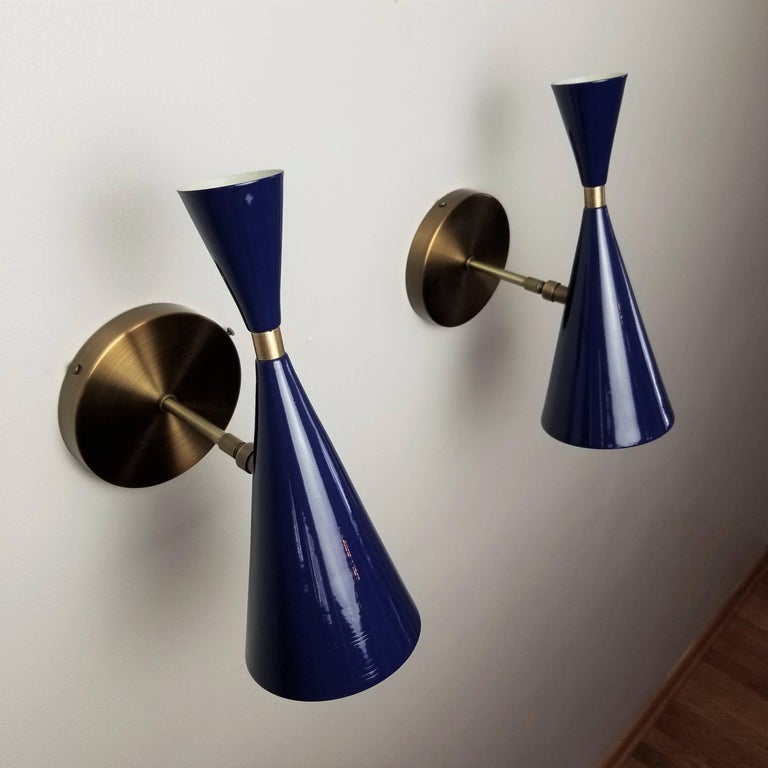 Italian Modern Wall-Mount Monolith Sconce in Bronze and Enamel ...