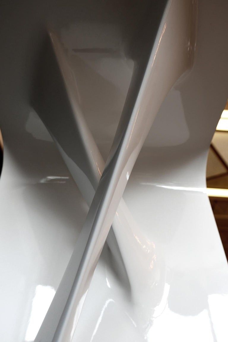 Italian Modern White Matte and Gloss Lacquer Console Pair, L'Opere e i ...