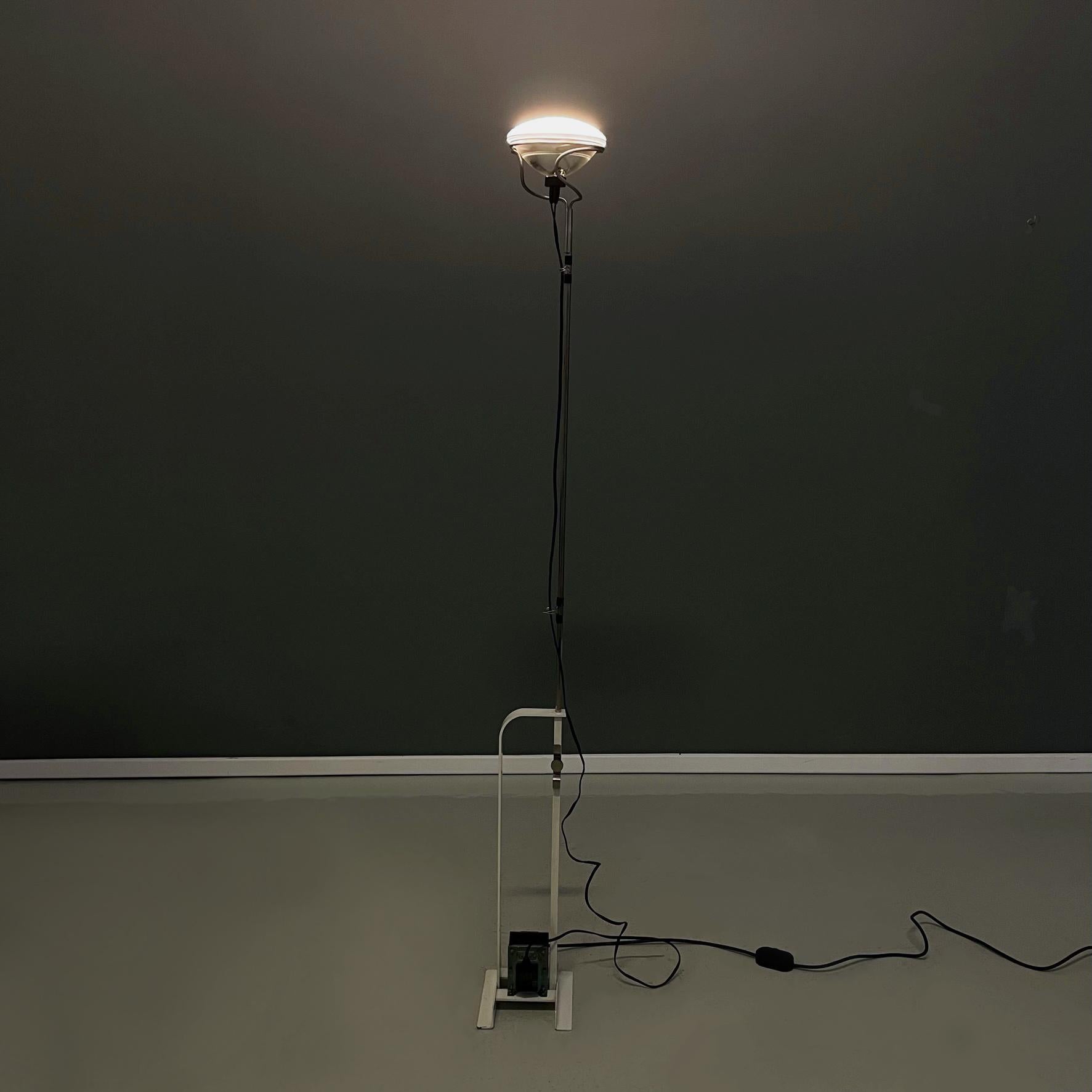 Italian Modern White Metal Floor Lamp Toio by Castiglioni for Flos ...