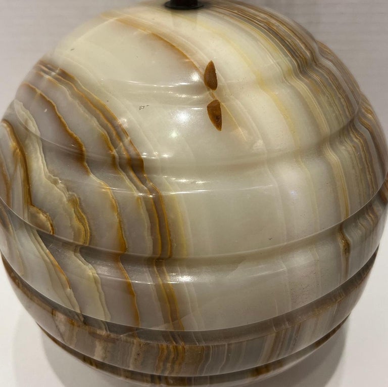 Italian Moderne Onyx Lamp For Sale at 1stDibs