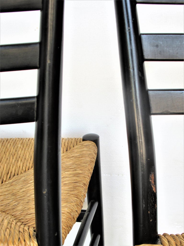 Italian Ladder Back Chairs in the Style of Gio Ponti For Sale at 1stDibs