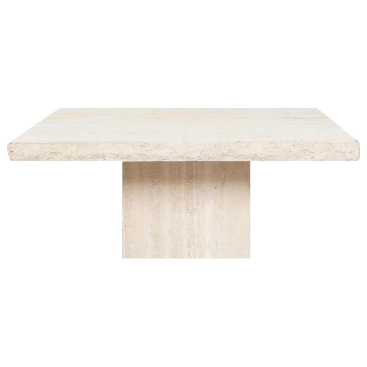 Italian Modernist Live Edge Travertine Coffee Table at 1stDibs