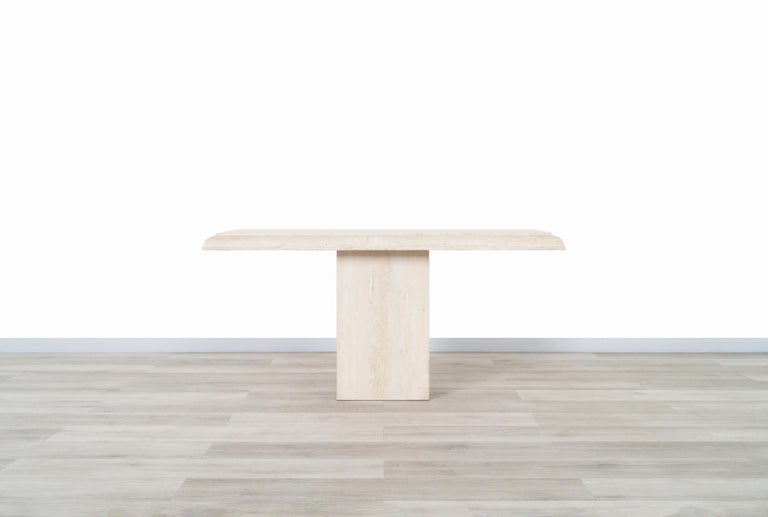 Italian Modernist Travertine Console Table at 1stDibs | travertine ...