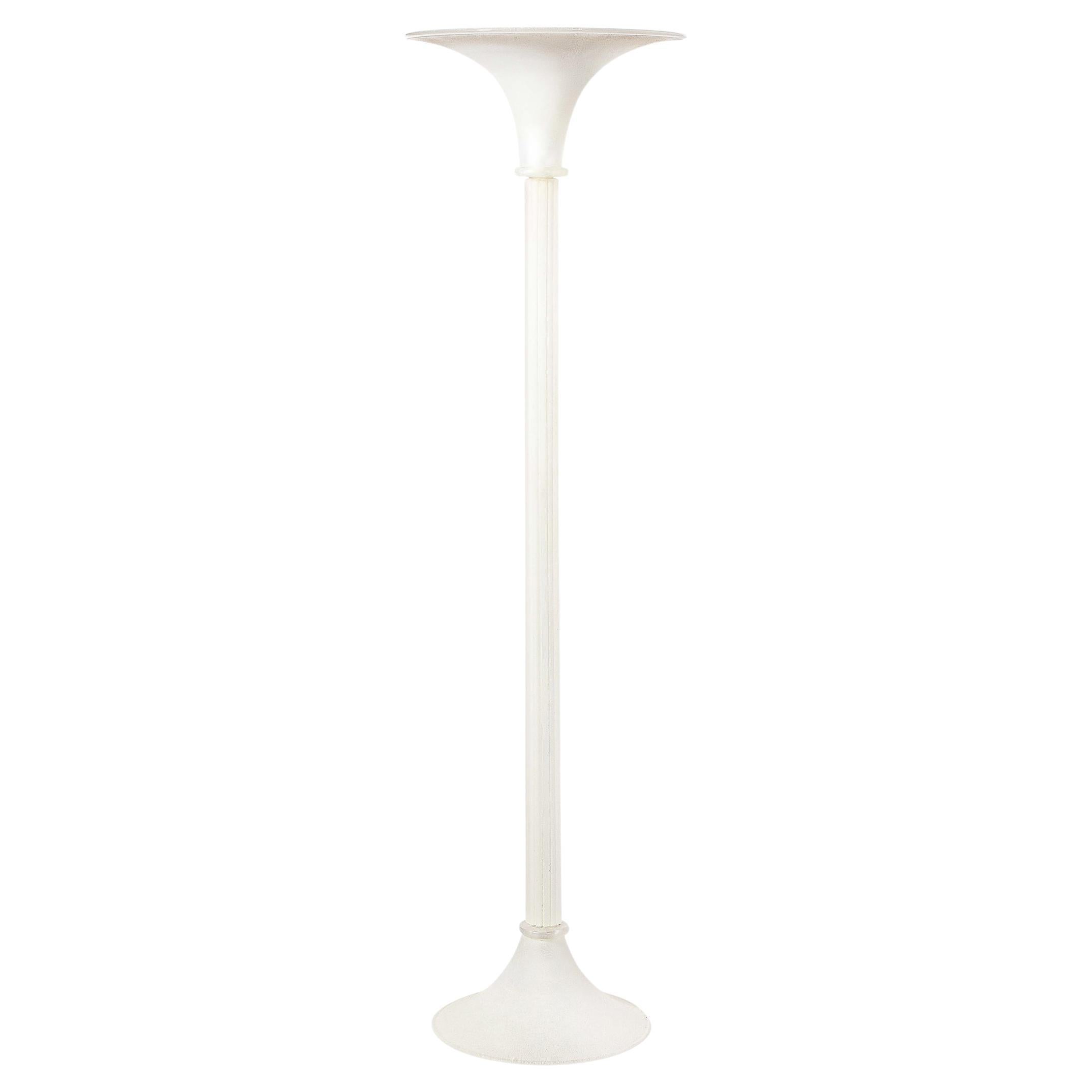 Modernist Glass Column Torchiere For Sale at 1stDibs