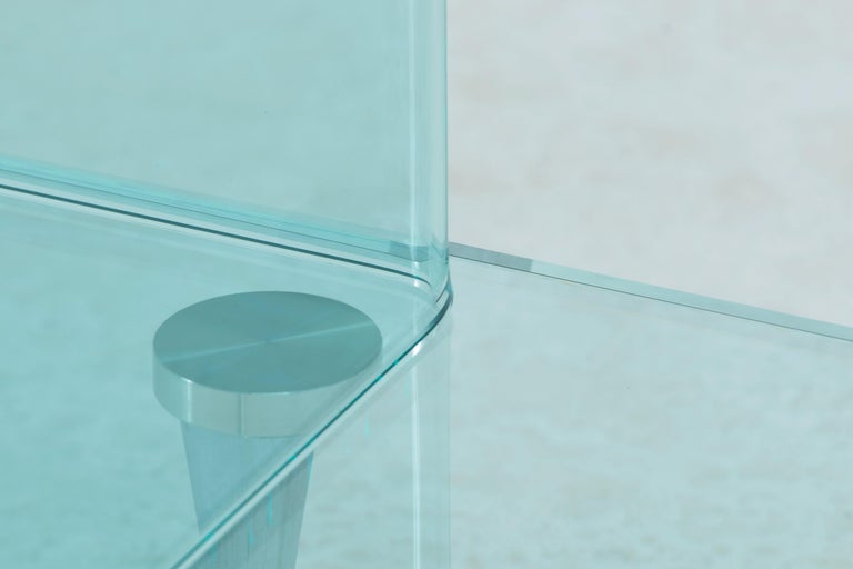 Italian Modular Glass Bookcase For Sale at 1stDibs