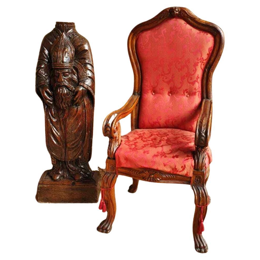 Late 19th Century Italian Sqabello Hall Chairs For Sale at 1stDibs