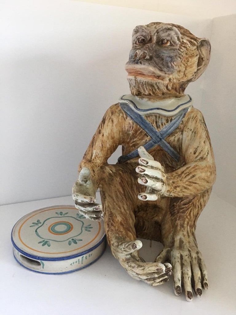 Italian Monkey Playing Dafli For Sale at 1stDibs