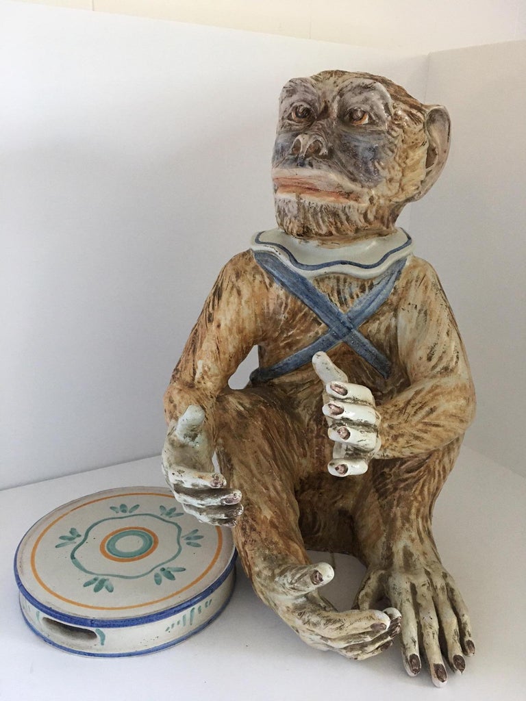 Italian Monkey Playing Dafli For Sale at 1stDibs