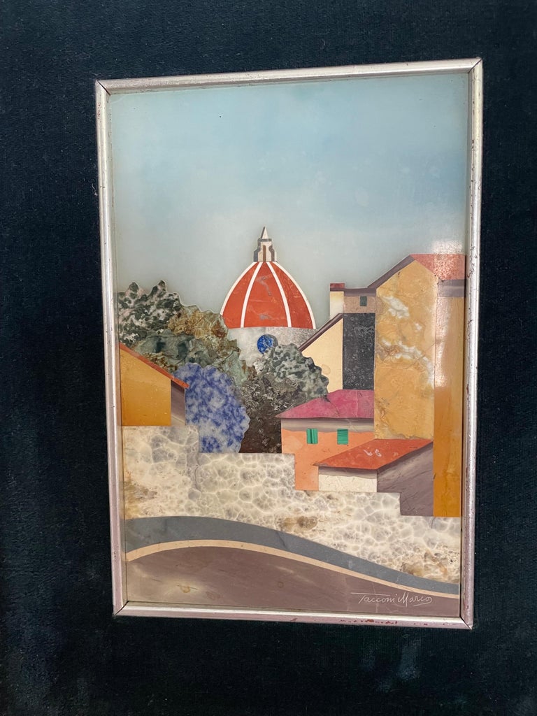 Italian Mosaic Pietra Dura Picture of Florence View with Cathedral For ...