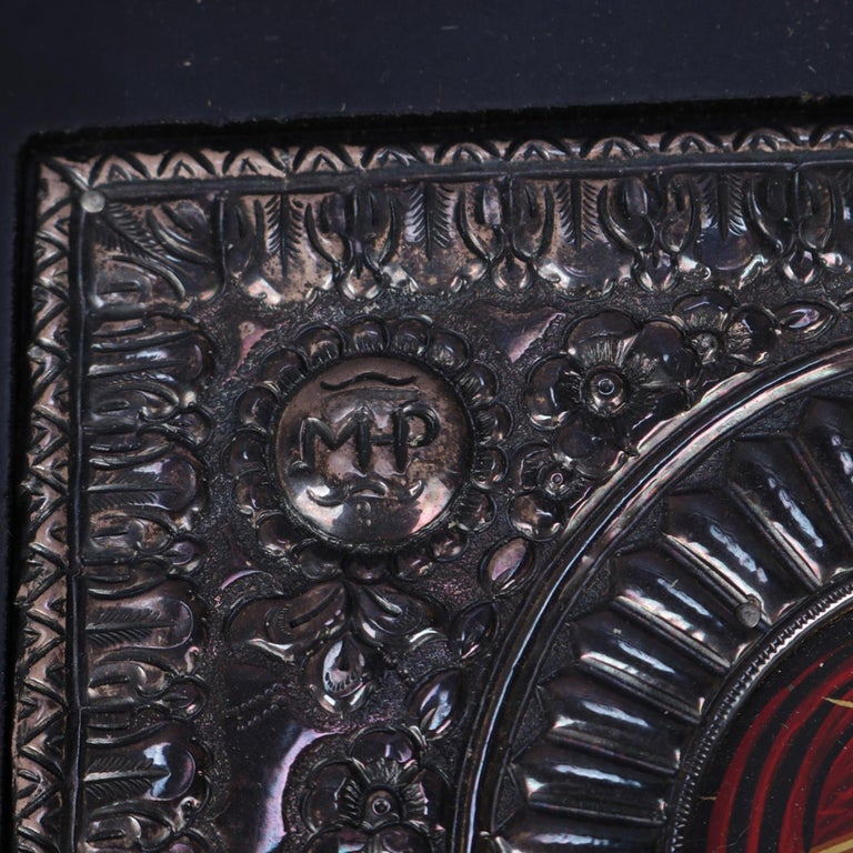 Italian Mother Mary and Christ Child Signed Icon after Padre Pefkis ...