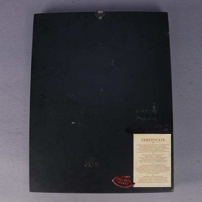 Italian Mother Mary and Christ Child Signed Icon after Padre Pefkis ...