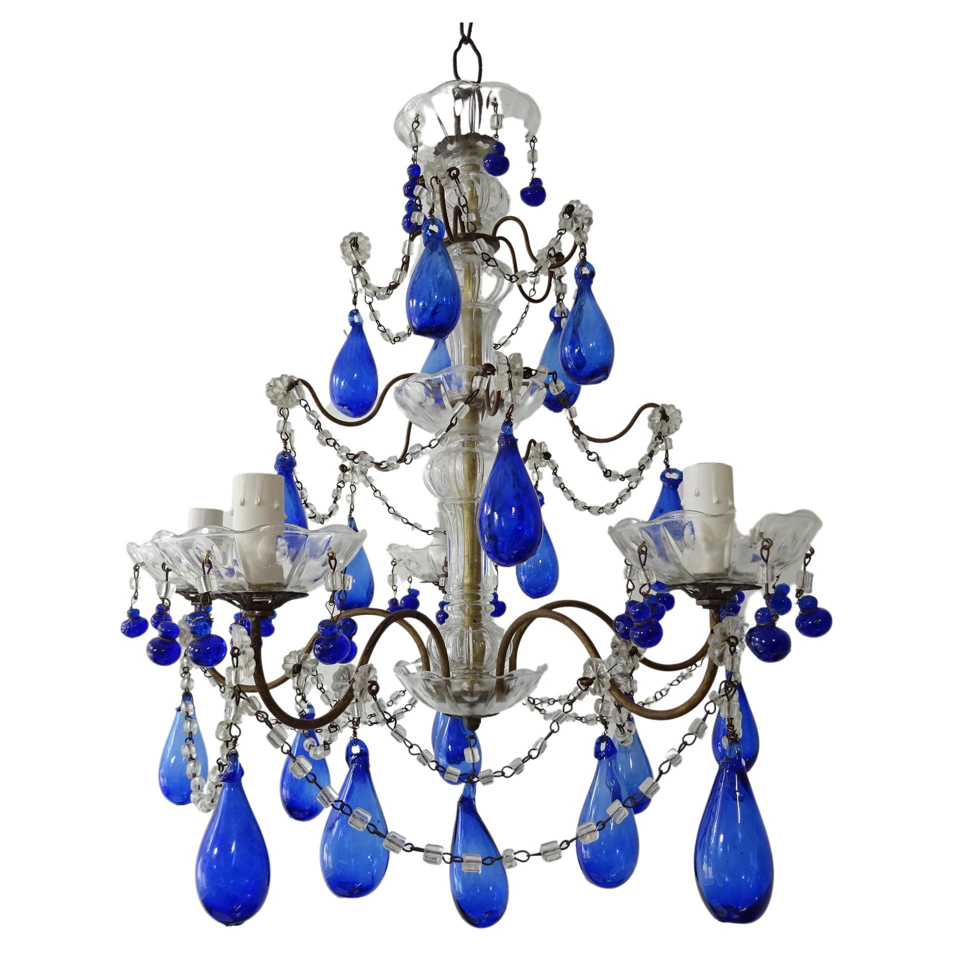 Monumental Cobalt Blue Chandelier Ordered by Sister Parish at 1stDibs