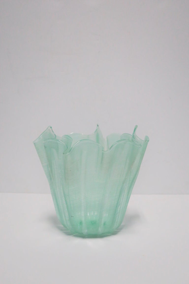Italian Murano Art Glass Handkerchief Vase For Sale At 1stdibs