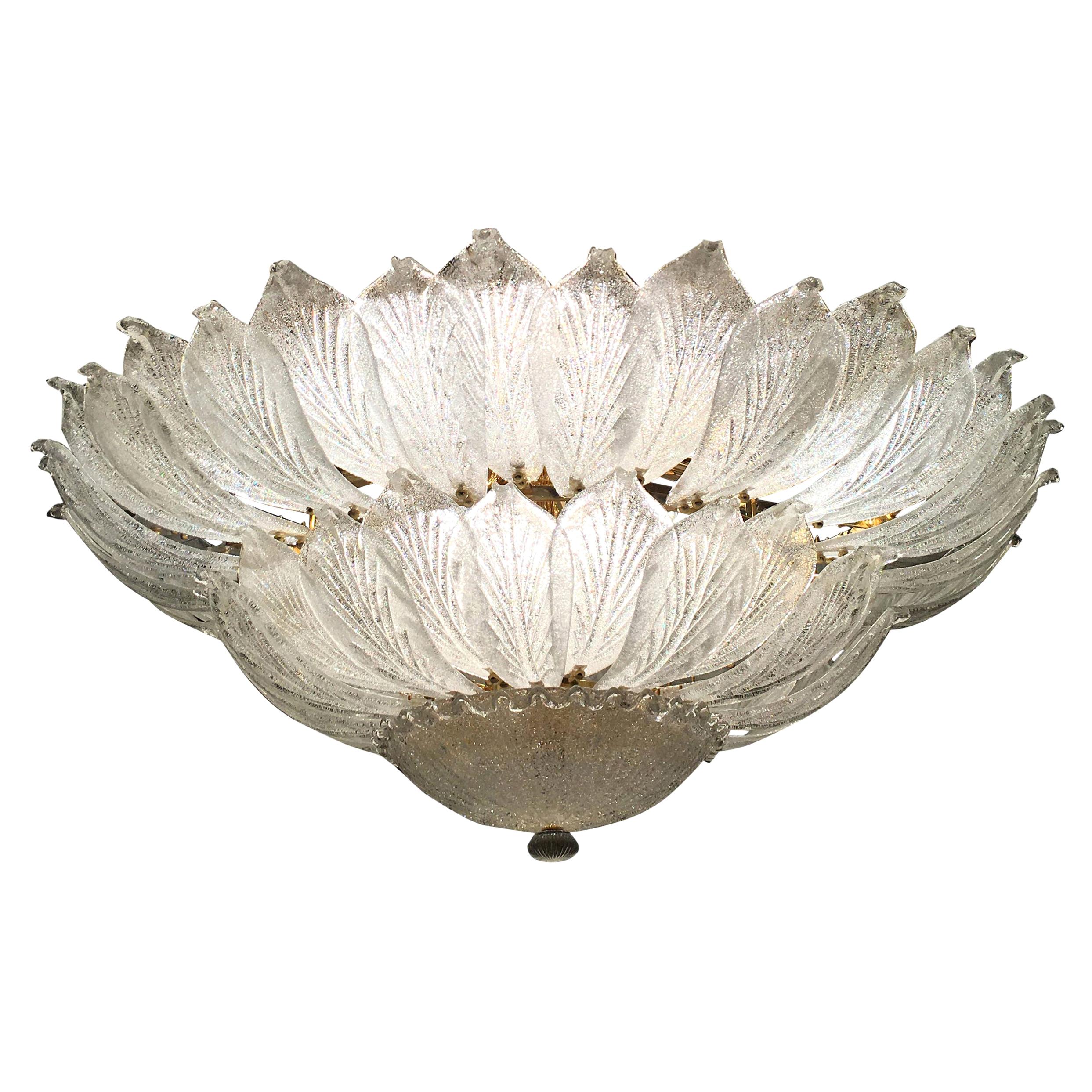 A Six Light Italian Murano Glass Chandelier at 1stDibs