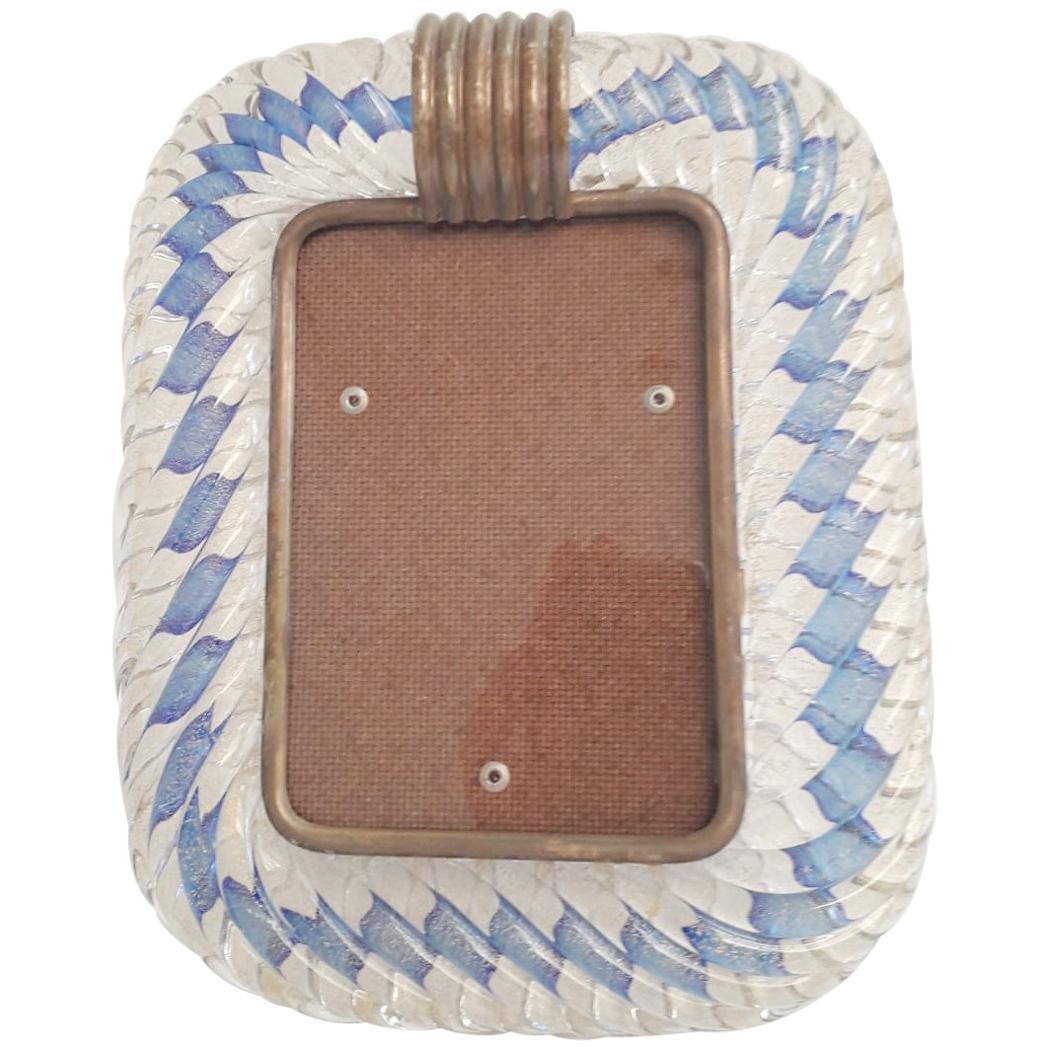 Italian Murano Glass Photo Frame by Barovier e Toso at 1stDibs