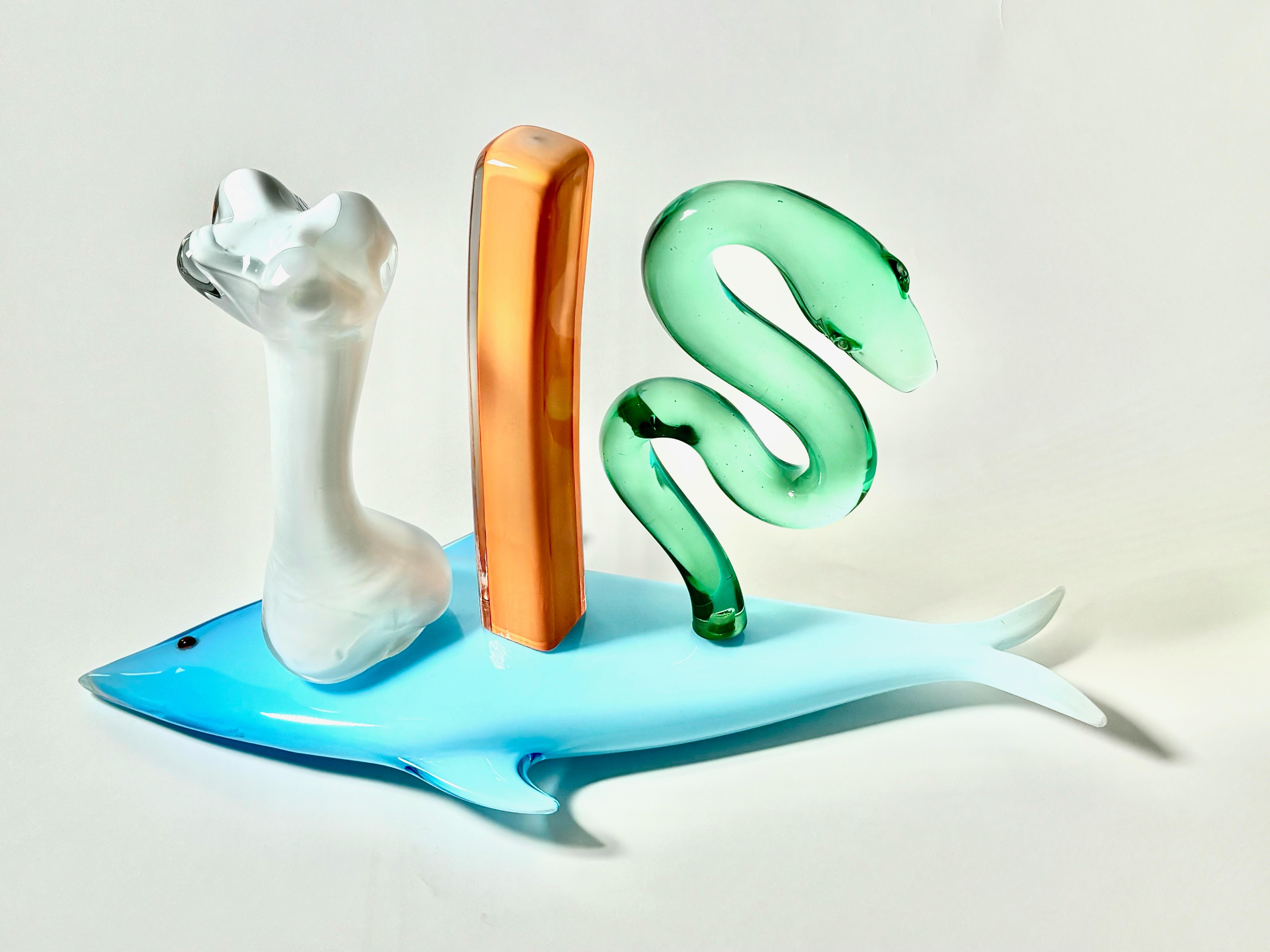 Italian Murano Glass Sculpture by Ginny Ruffner for Vistosi For Sale at ...