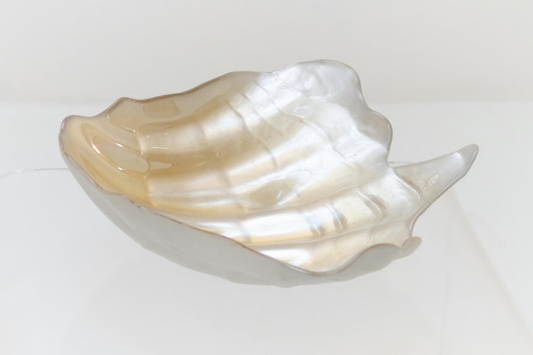 Large Murano Glass Clam Shell Bowl at 1stDibs