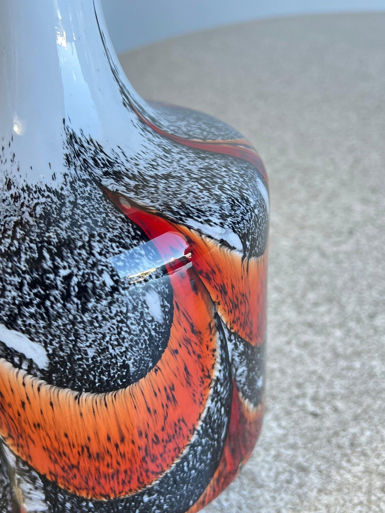Italian Murano Glass Vase by Carlo Moretti For Sale at 1stDibs