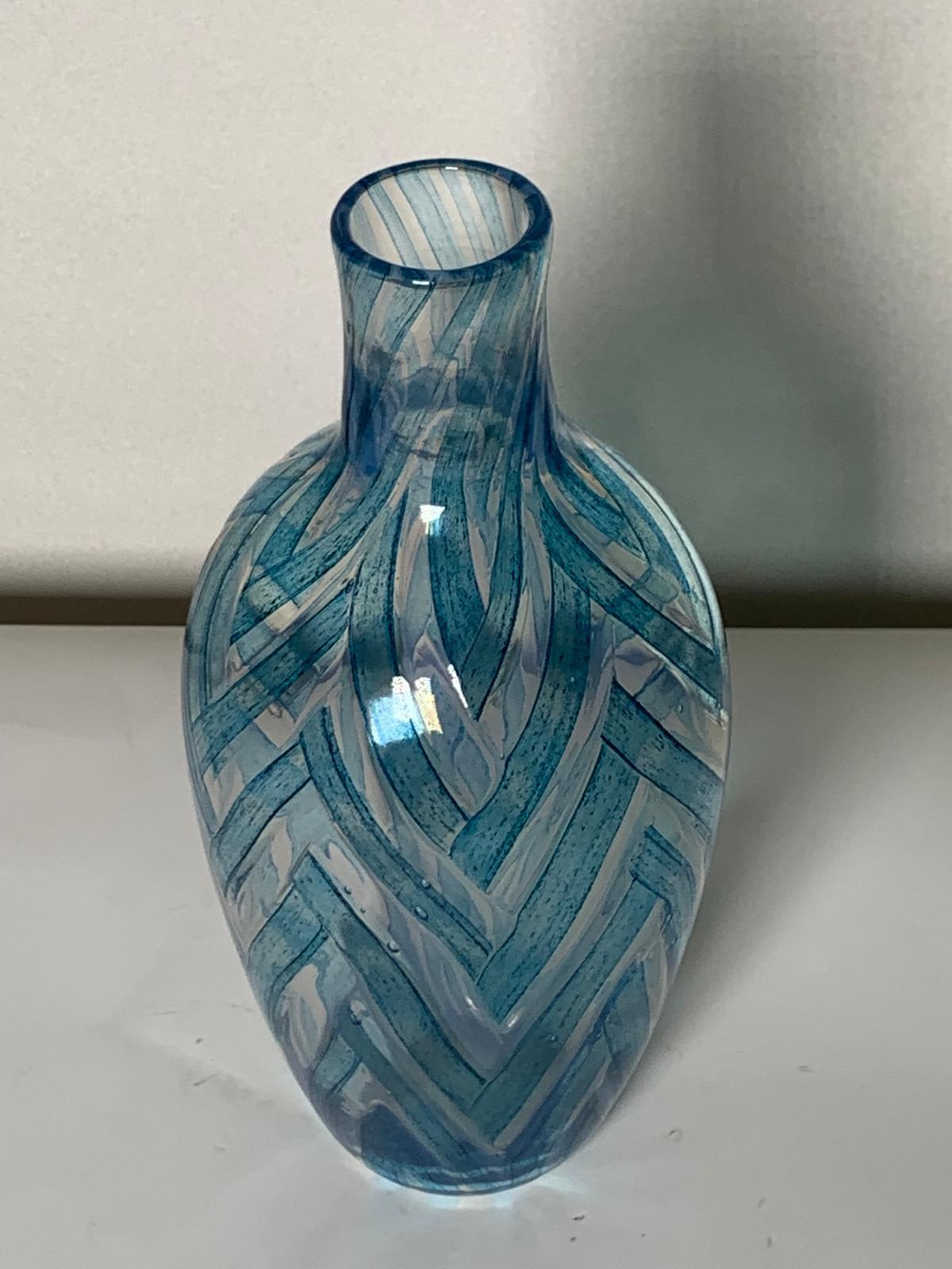 Italian Murano Glass Vase by Ercole Barovier for Barovier&Toso For Sale ...