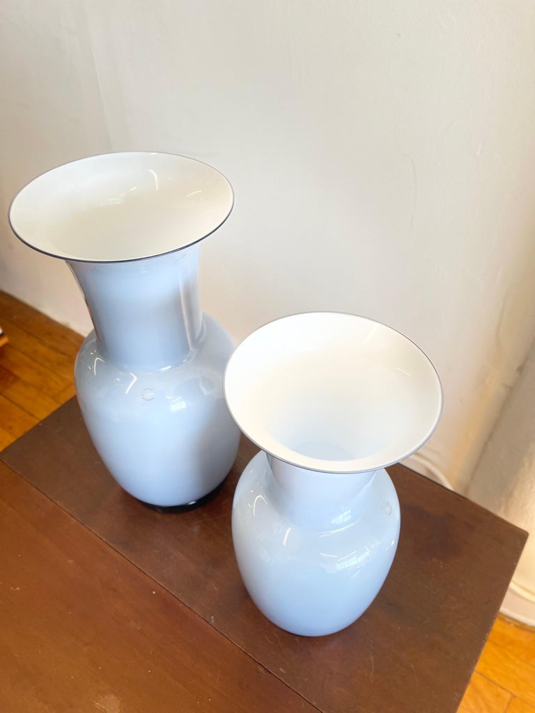 Venini Italian Murano Glass Vase Design Opalini Limited Edition Extra Large Size For Sale at 1stDibs