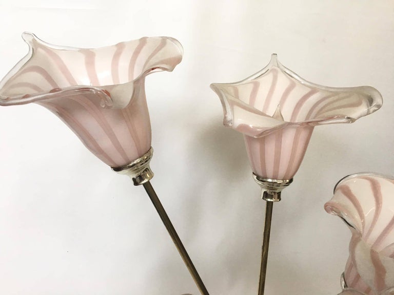Italian Murano Handblown Calla Lilies Table Lamp For Sale at 1stDibs ...