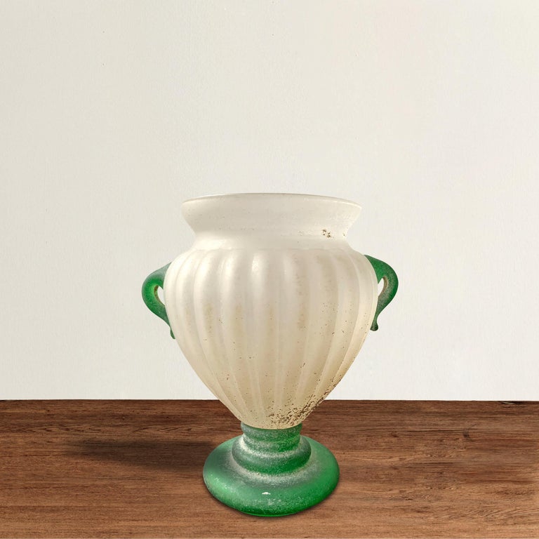 Italian Murano Scavo Vase For Sale at 1stDibs