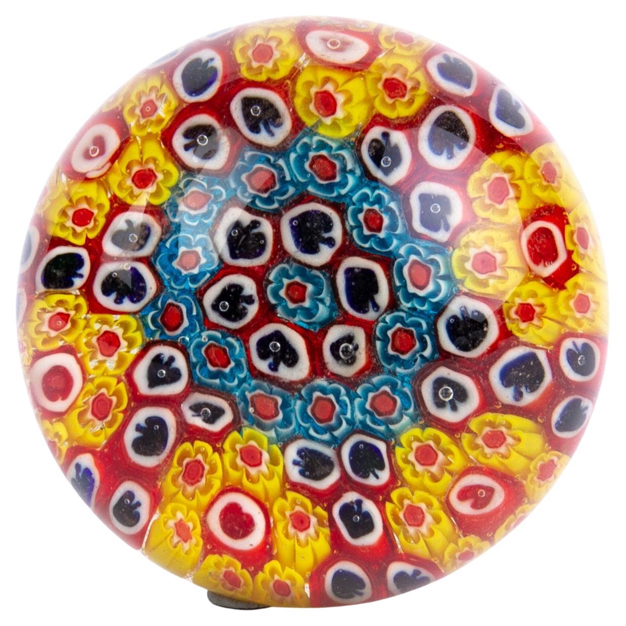 Italian Murano Venetian Mid-Century Designer Millefiori Glass Desk ...